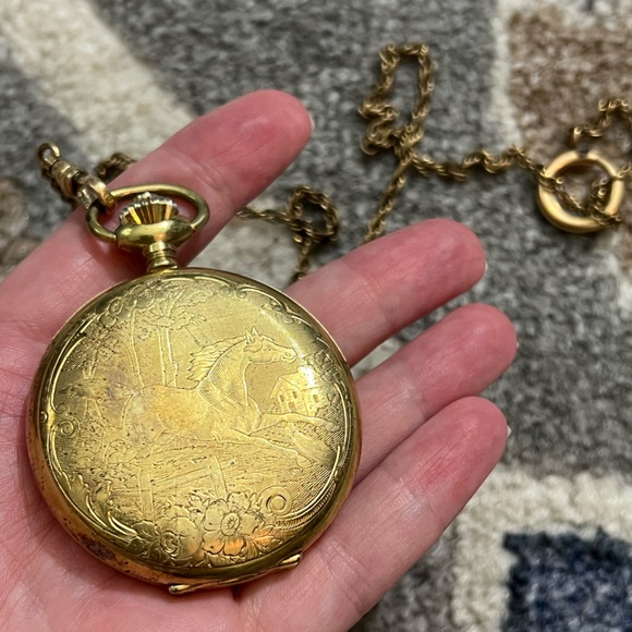 Arnex | Accessories | Vintage Gold Horse Arnex Time Pocket Watch | Poshmark
